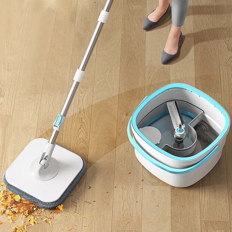 Комплект швабра с ведром для мытья полов Mop with bucket K10, с отжимом ...
